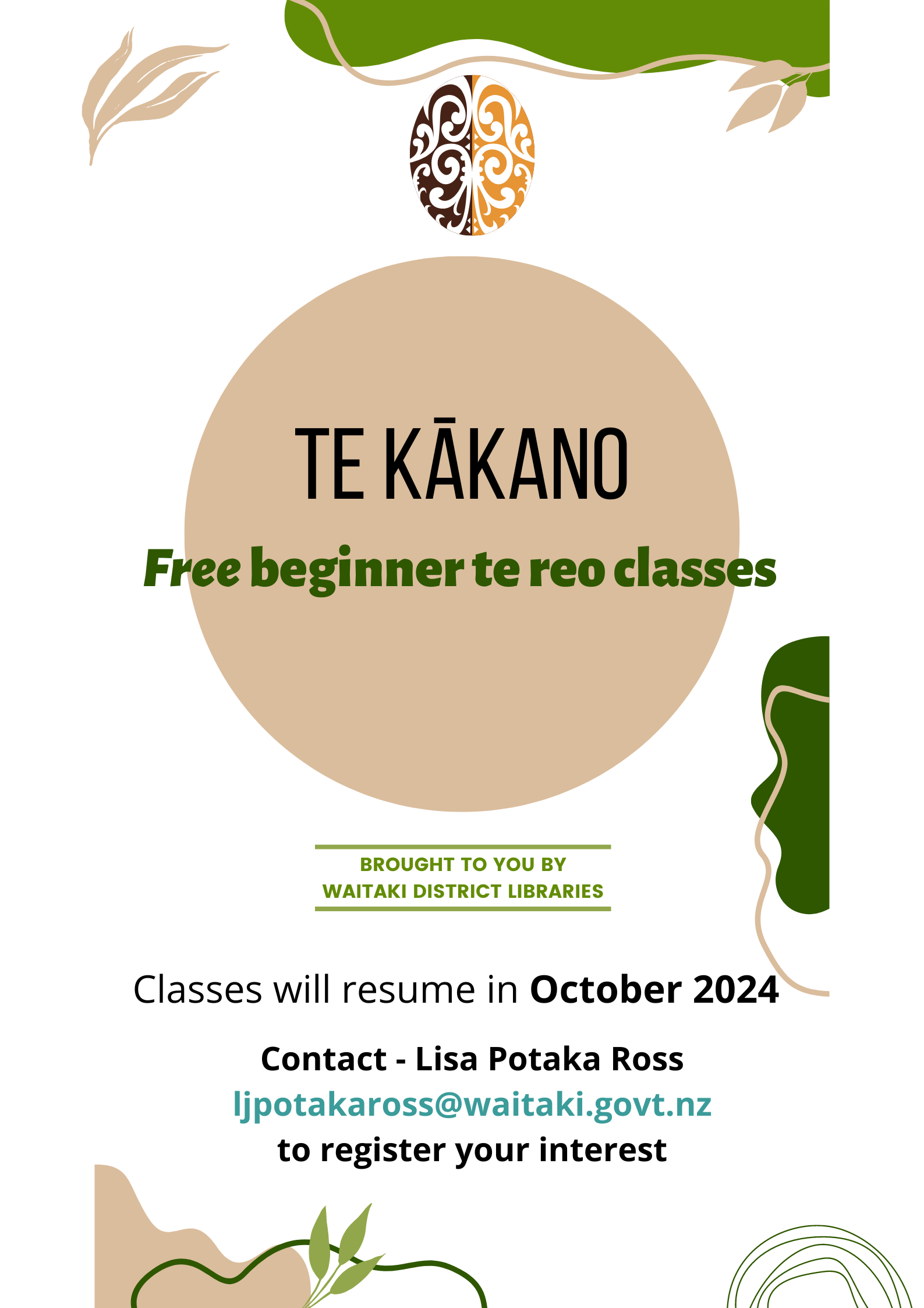 Free Beginner Te Reo Classes | Waitaki District Libraries