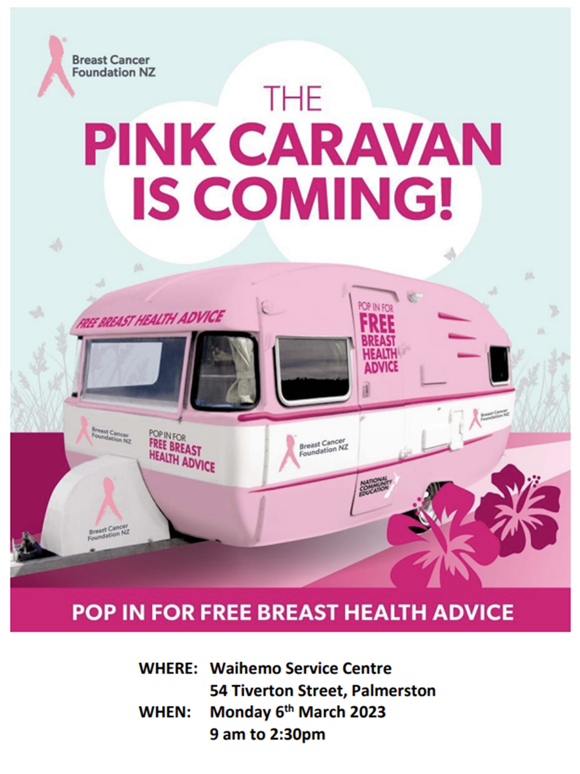 The Pink Caravan for Breast Health | Waitaki District Council