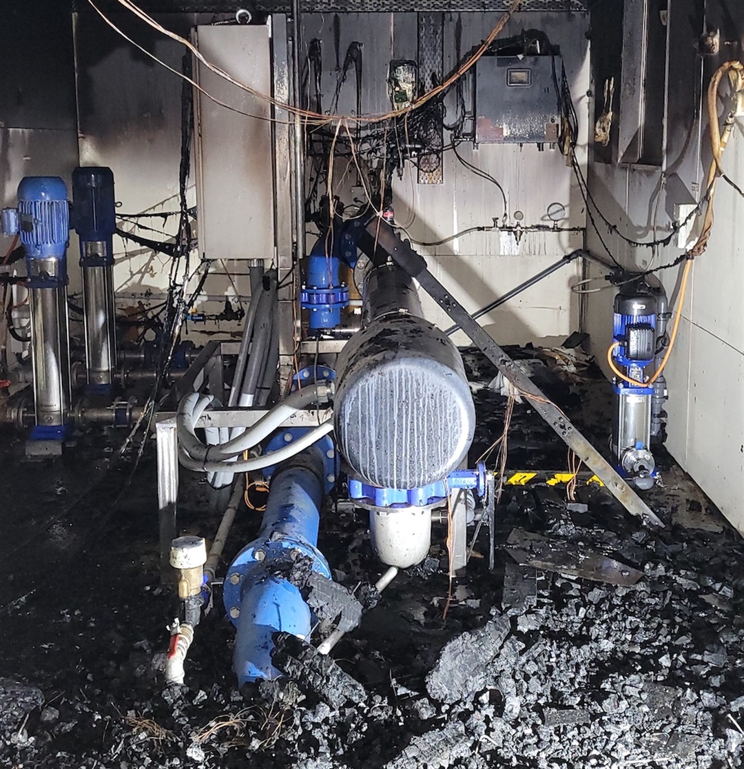 Fire at Lower Waitaki Water Treatment plant | Waitaki District Council